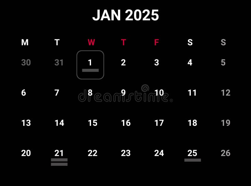 WTF Year 2025 , a Calendar with WTF As Calendar Days Stock Illustration ...