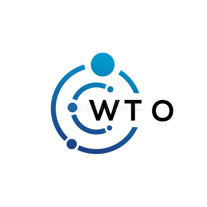 WTO Letter Technology Logo Design on White Background. WTO Creative ...