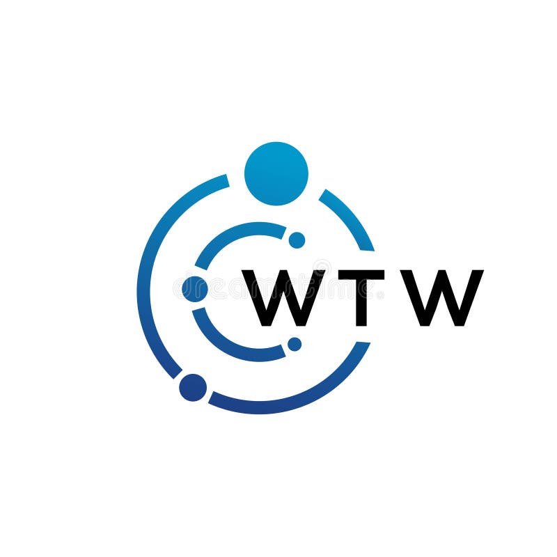 WTW Letter Technology Logo Design on White Background. WTW Creative ...