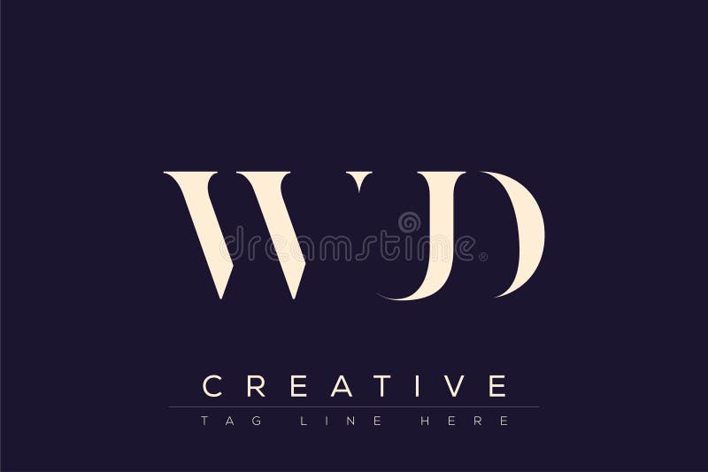 WUD Abstract Letter Logo Design Stock Vector - Illustration of ...