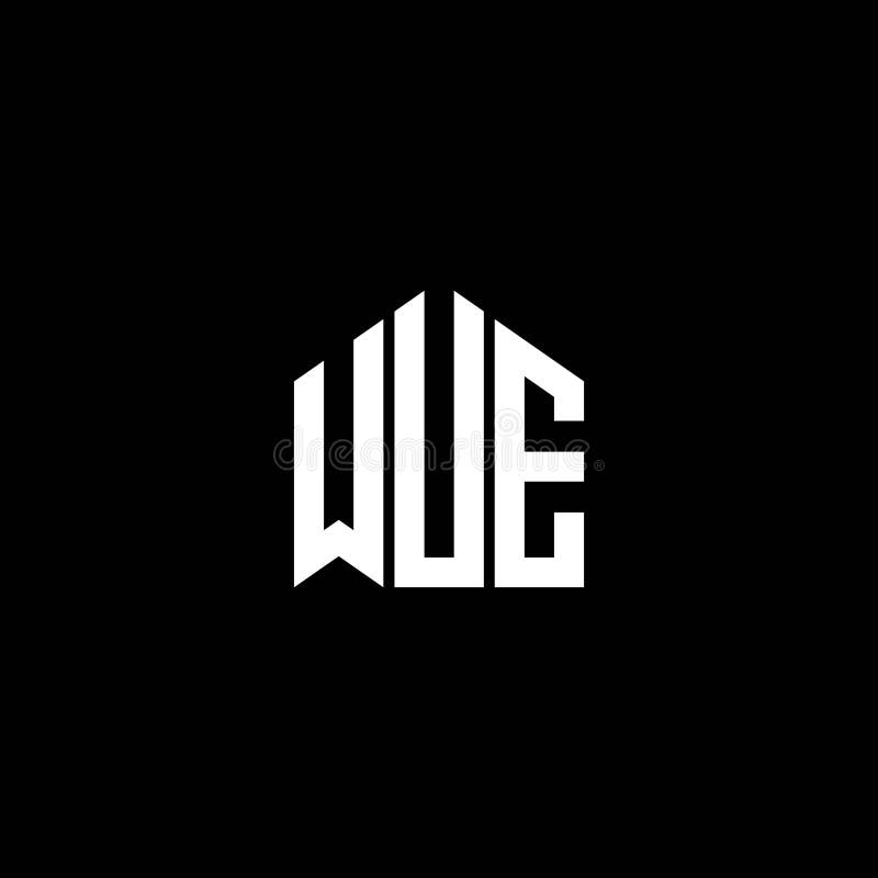 WUE Letter Logo Design on BLACK Background. WUE Creative Initials ...