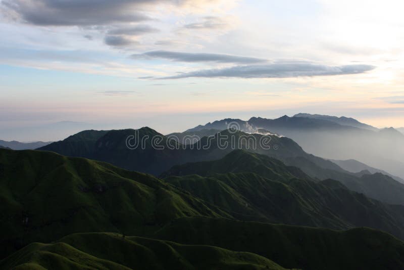 Wugongshan mt. - morning stock image. Image of famous - 11123653
