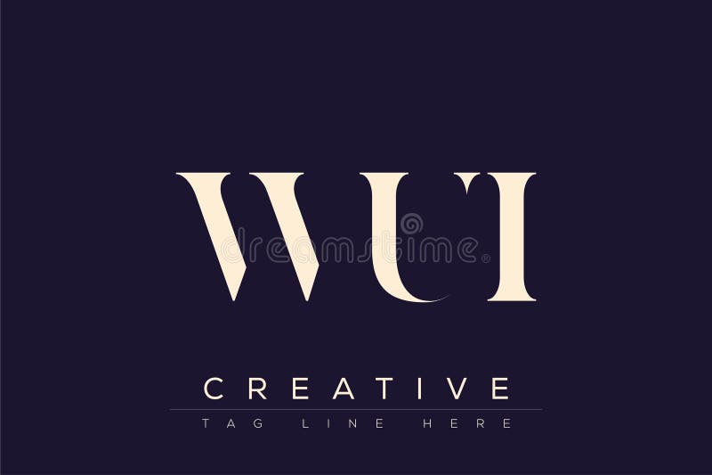 WUI Abstract Letter Logo Design Stock Vector - Illustration of ...