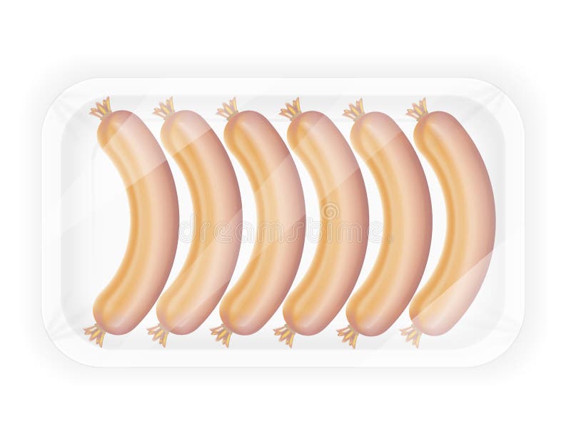 Wurst vektor abbildung. Illustration von produkt, schweinefleisch ...