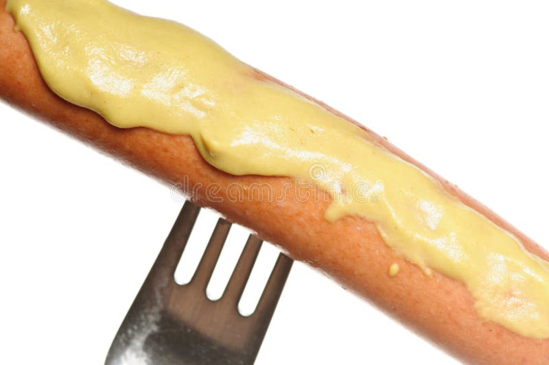 Wurst mit Senf stockbild. Bild von essen, abendessen - 37191055
