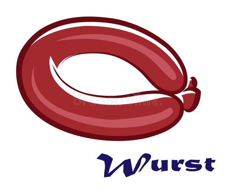 Wurst or Sausage Vector Icon Stock Vector - Illustration of frankfurter ...