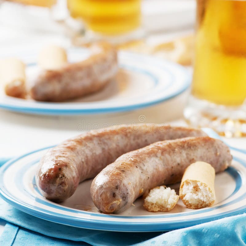 Wurst und Bier stockfoto. Bild von haufen, eingefroren - 8480564