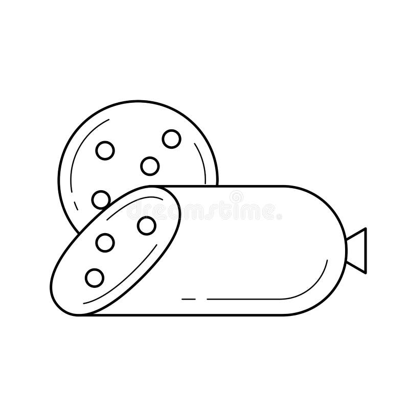 Wurst vector line icon. stock vector. Illustration of graphic - 112083770