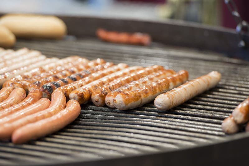 Wurstel on barbecue stock image. Image of fresh, horizontal - 48669053
