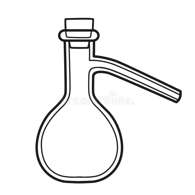 Side Arm Conical Flask Clipart