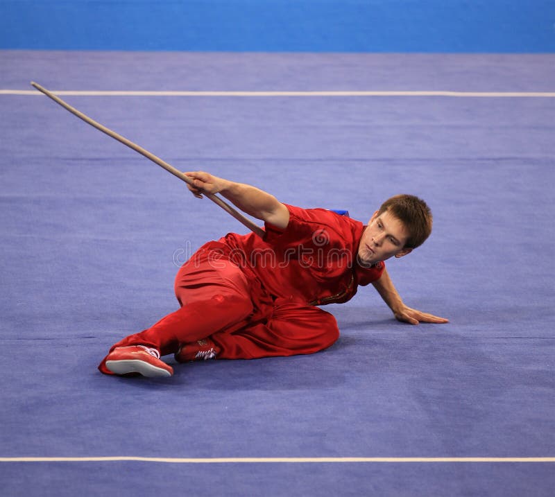 Wushu gun shu performance editorial photo. Image of combat - 15803046