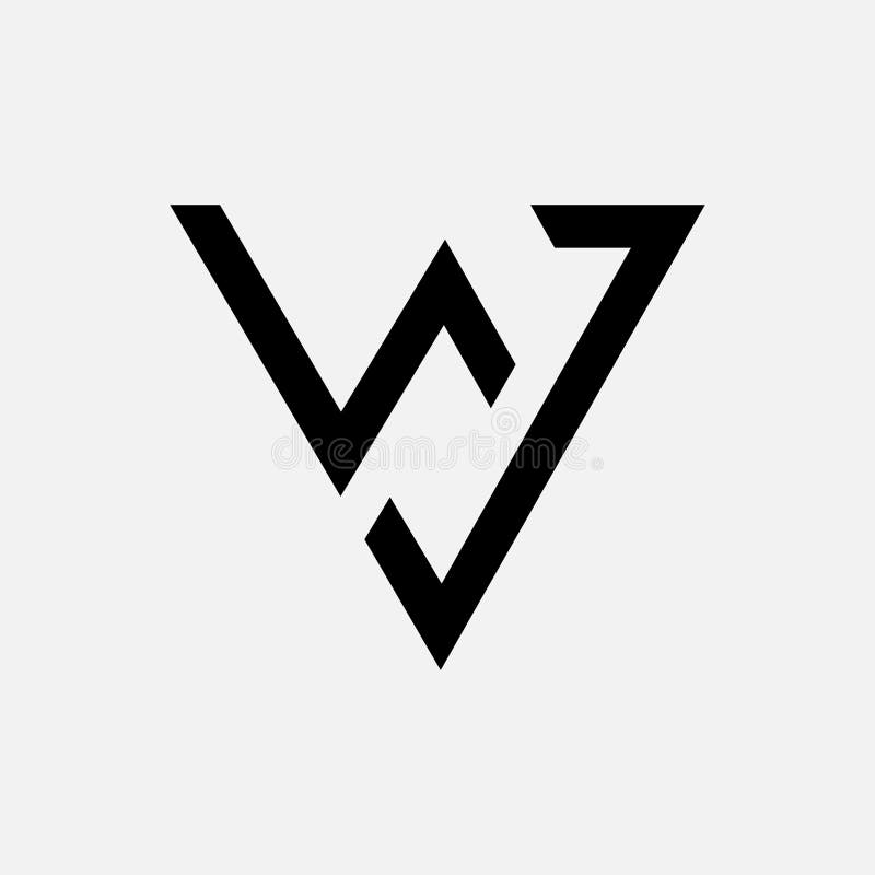 Wv Triangle Initial Modern Unique Logo Design Stock Illustrations – 13 ...