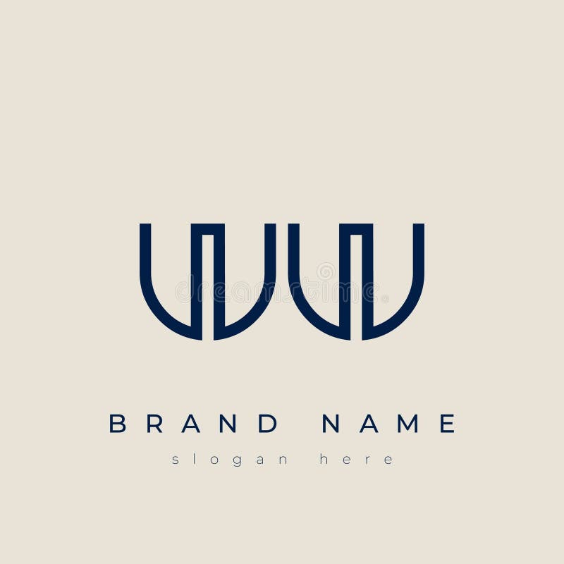WW Alphabet Letter Icon Logo Stock Vector - Illustration of modern ...