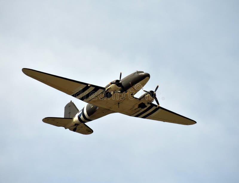 WW2 era transport airplane stock image. Image of plane - 255997631
