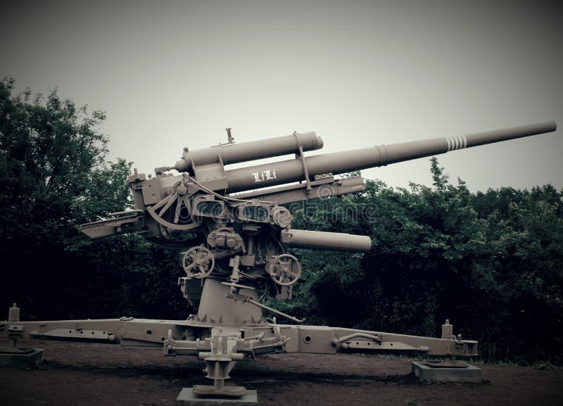 The WW2 German 88 Mm Cannon Stock Image - Image of cannon, german ...