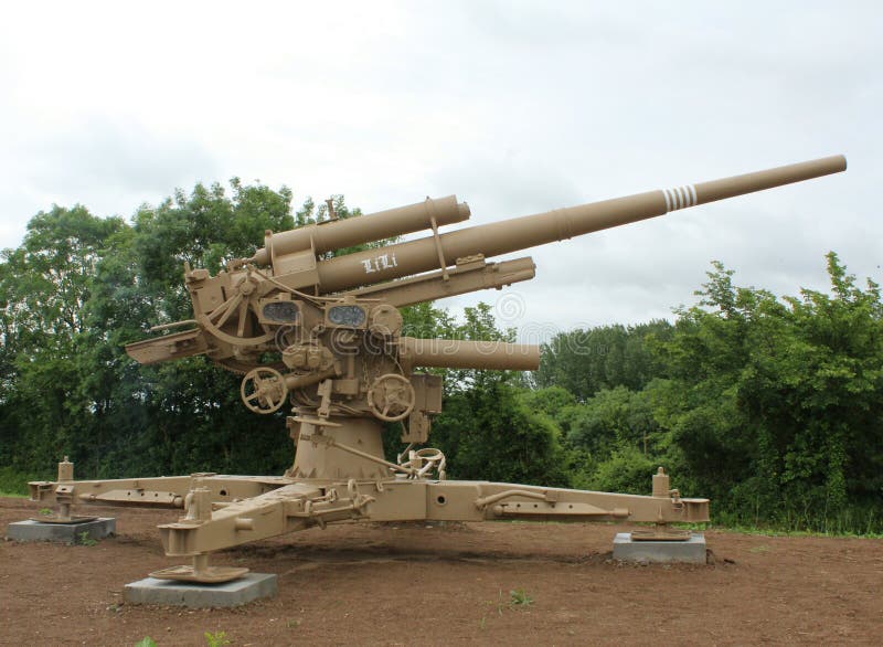 The WW2 German 88 Mm Cannon Stock Photo - Image of german, legendary ...