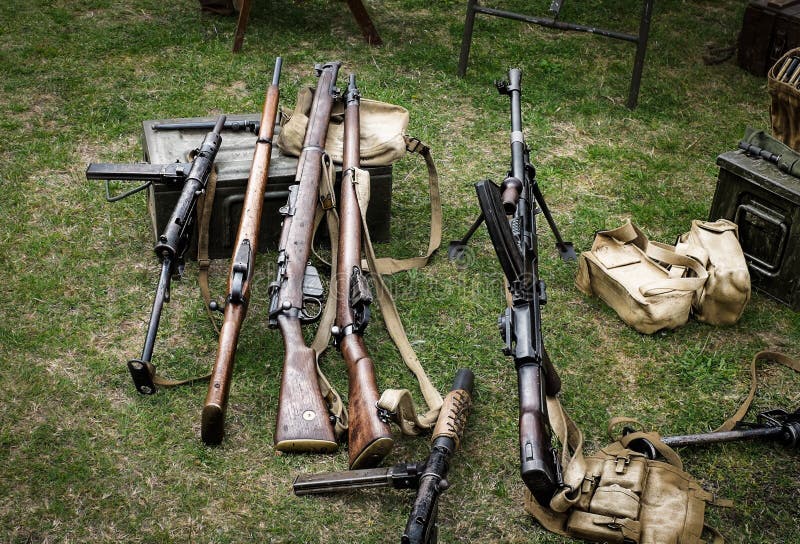 Ww2 guns stock photo. Image of vintage, force, machine - 32925292
