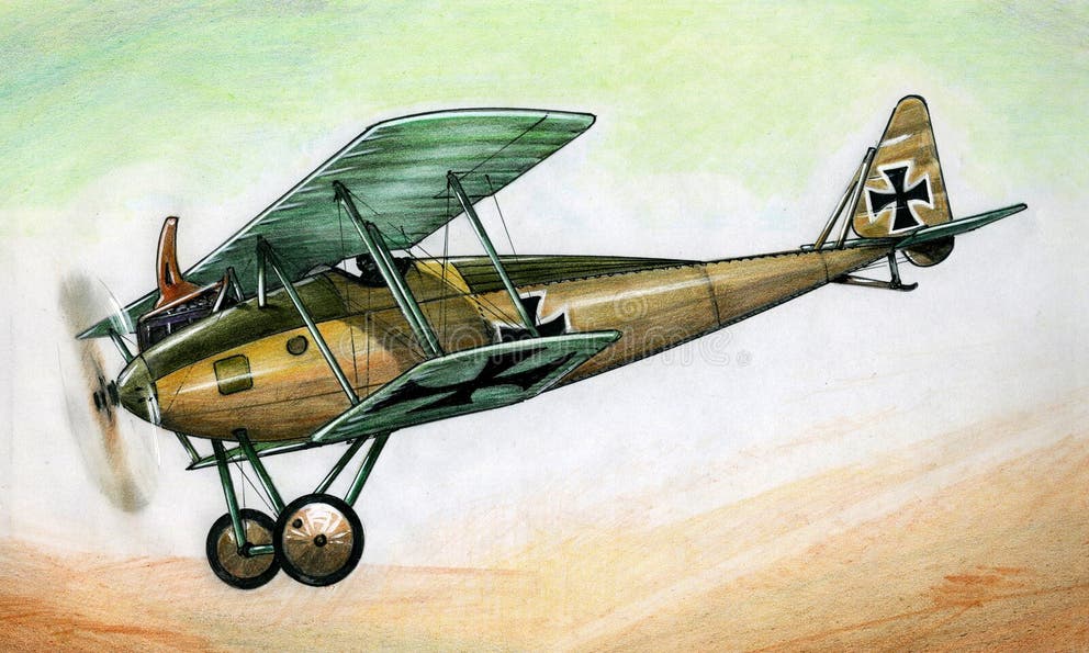 WW1 Halberstadt D2 stock de ilustración. Ilustración de temprano - 65713129