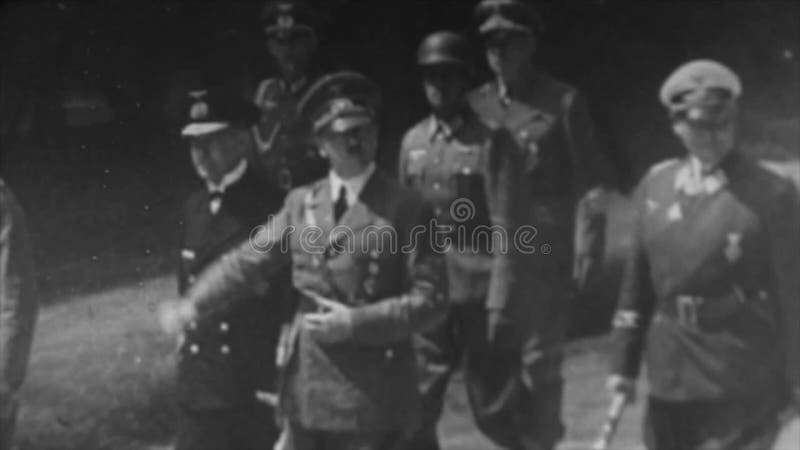 WW2 - Hitler Salutes with Generals Stock Footage - Video of historic ...