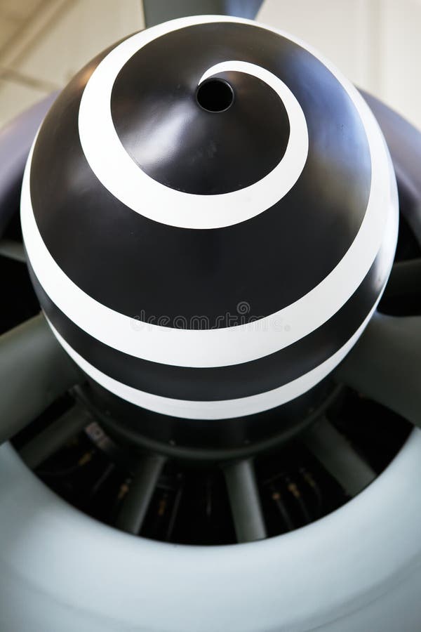 WW II Fighter Engine Nose Cone Stock Photo - Image of force, motor ...