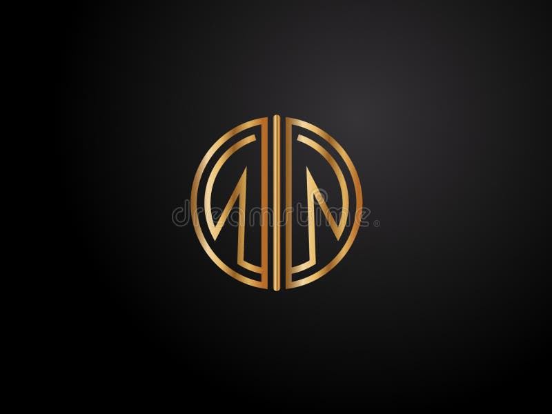 WW Initial Circle Shape Gold Color Later Logo Design Stock Vector ...