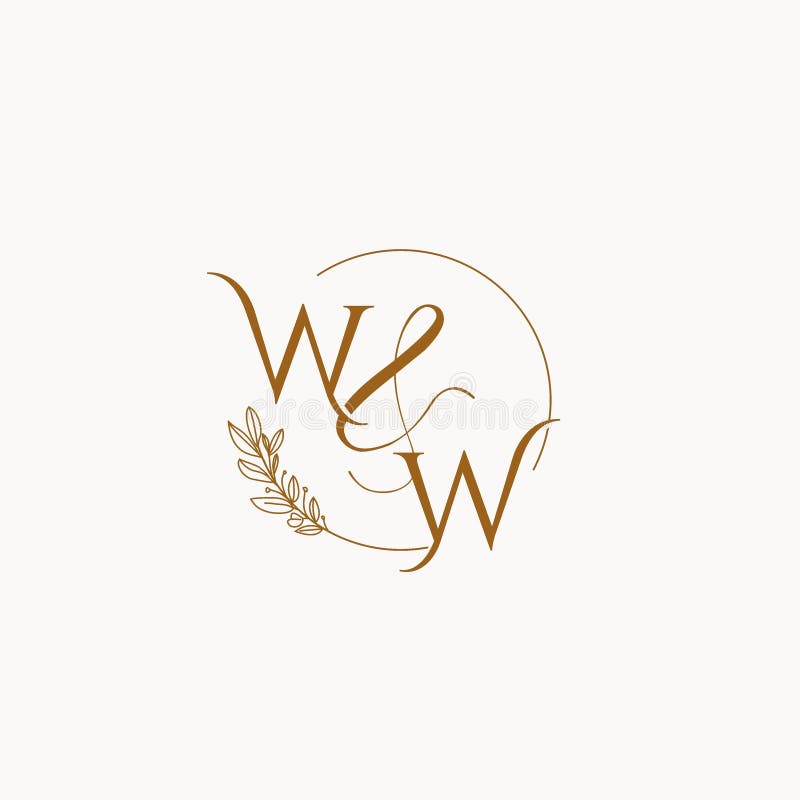 WW Initial Wedding Monogram Logo Stock Illustration - Illustration of ...