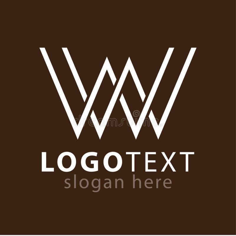 WW Letter Line Logo Element Stock Vector - Illustration of vintage ...