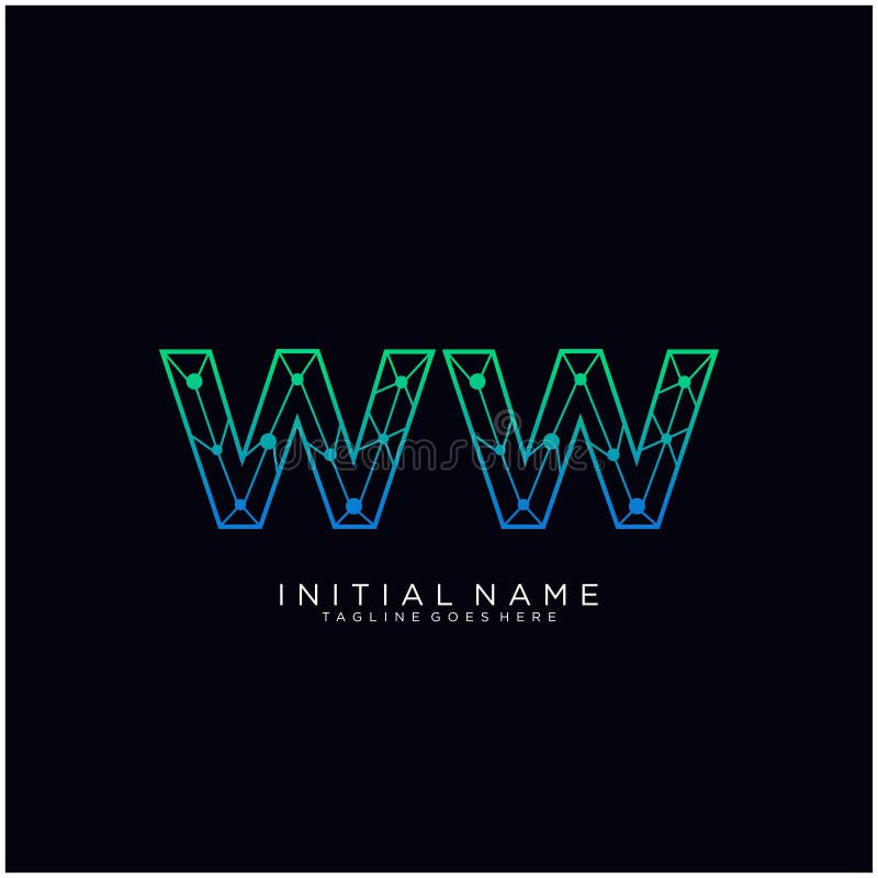 WW Letter Logo Icon Design Template Elements Stock Vector ...