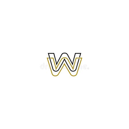 WW Letter Logo Isolated on White Background Stock Vector - Illustration ...