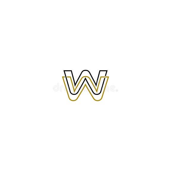 WW Letter Logo Isolated on White Background Stock Vector - Illustration ...