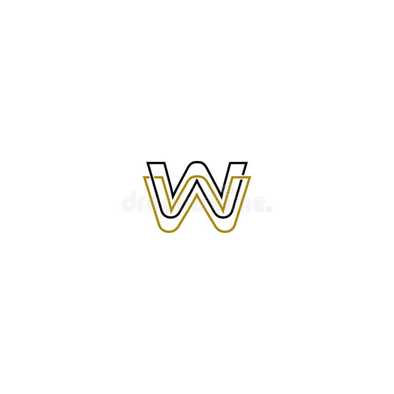 WW Letter Logo Isolated on White Background Stock Vector - Illustration ...
