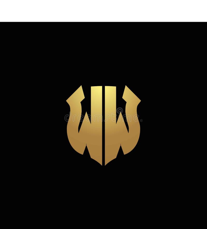 WW Logo Monogram with Gold Colors and Shield Shape Design Template ... WW Logo Monogram with Gold Colors and Shield Shape Design Template ...