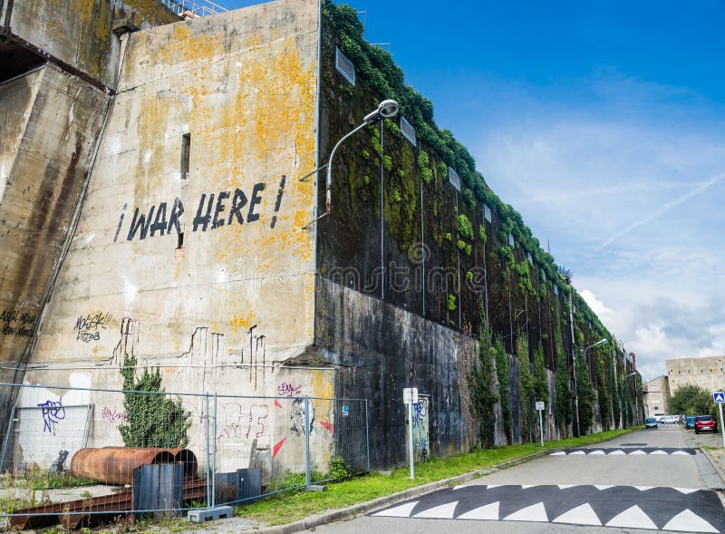 WW2: Remains of the German Atlantic Wall in Brittany. the U-boot Base ...