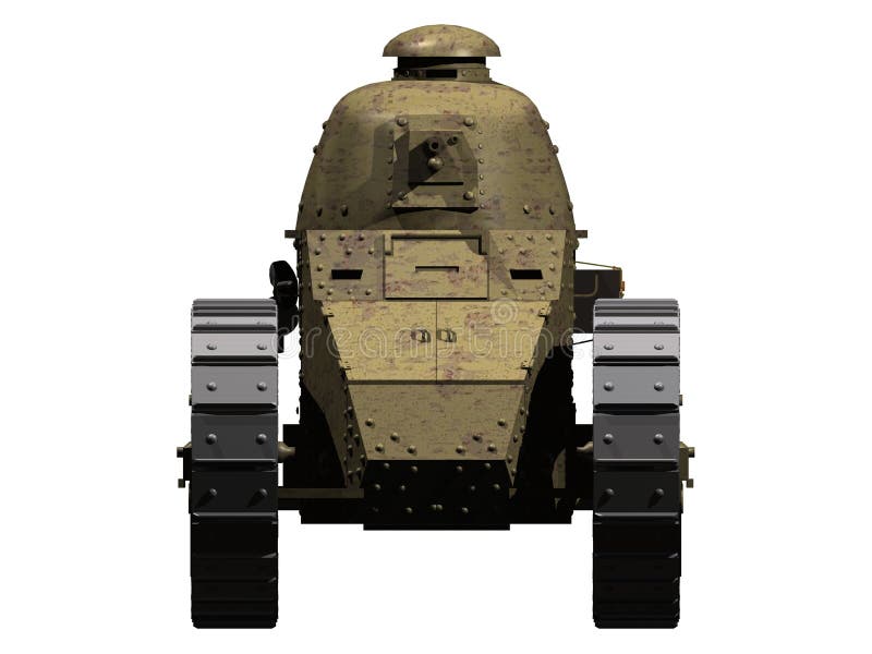 WW1 Renault FT Tank Front View Stock Photo - Image of trench, flying ...