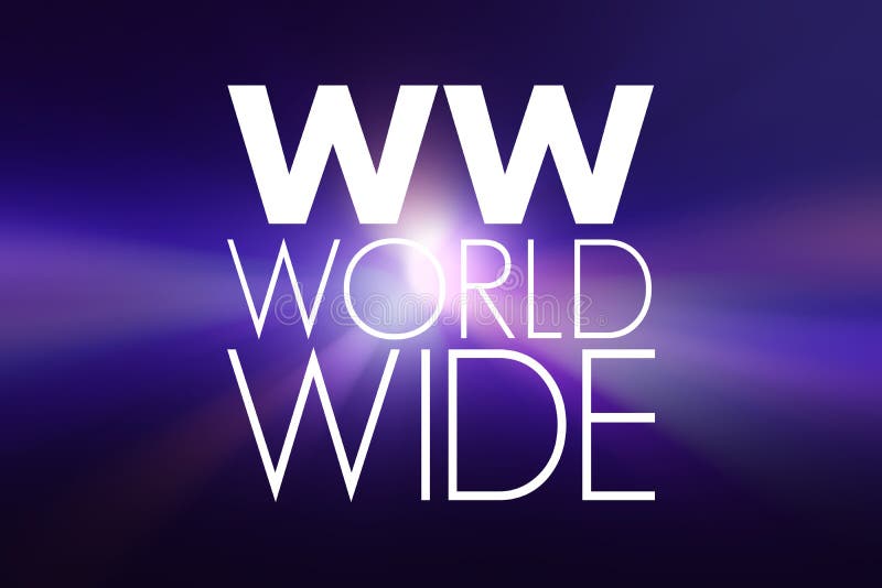 WW - World Wide Acronym, Business Concept Background Stock Illustration ...