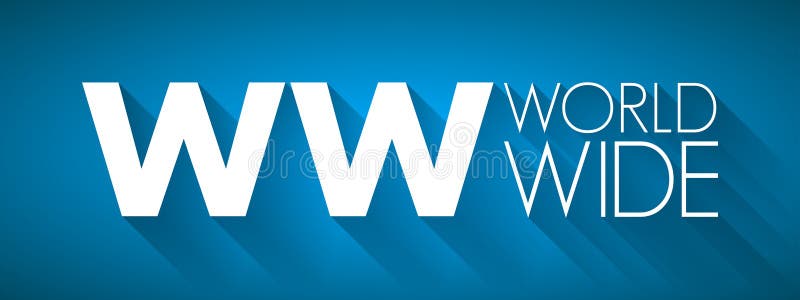WW - World Wide Acronym, Business Concept Background Stock Illustration ...