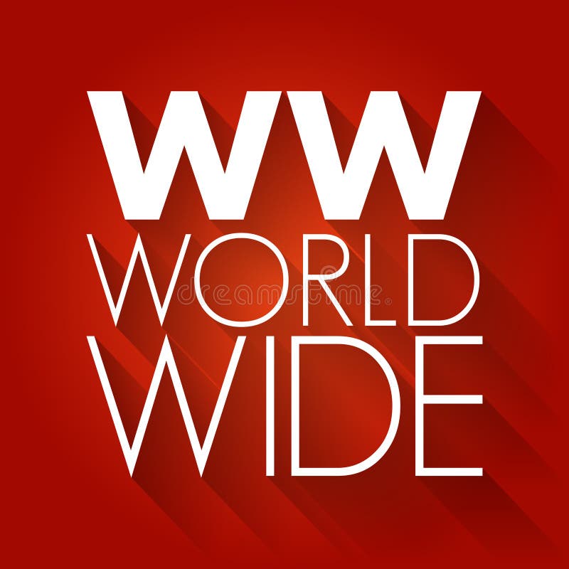 WW - World Wide Acronym, Business Concept Background Stock Illustration ...