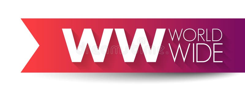 WW - World Wide Acronym, Business Concept Background Stock Illustration ...