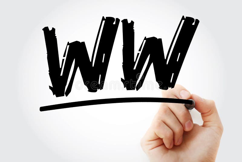 WW - World Wide Acronym with Marker, Business Concept Background Stock ...