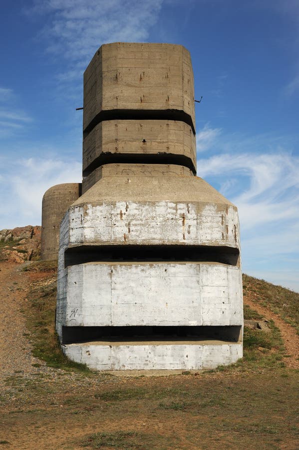 WW11 German Coastal Artillery Bunker Guernsey Stock Image - Image of ...