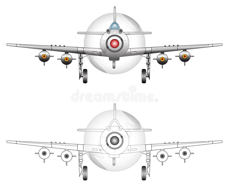 WW2 Fighter Plane Vector Art Stock Vector - Illustration of force ...