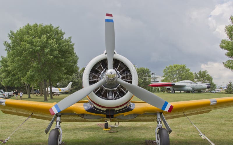 WW2 P64 Fighter Plane Front View Editorial Stock Image - Image of blue ...