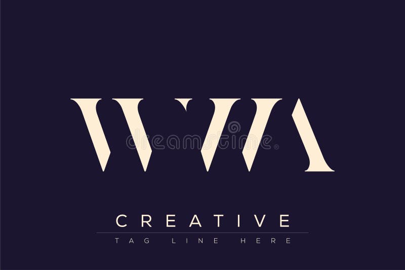 WWA Abstract Letter Logo Design Stock Vector - Illustration of font ...
