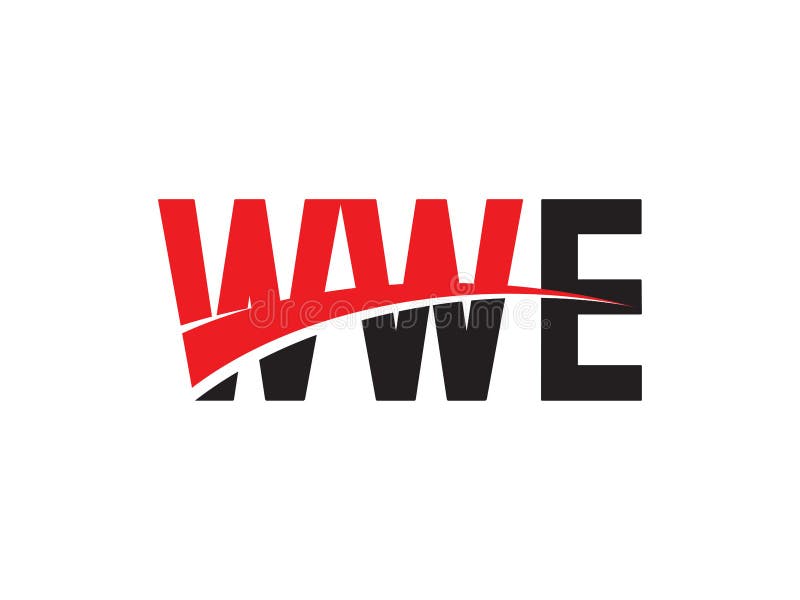 WWE Letter Initial Logo Design Vector Illustration Stock Vector ...