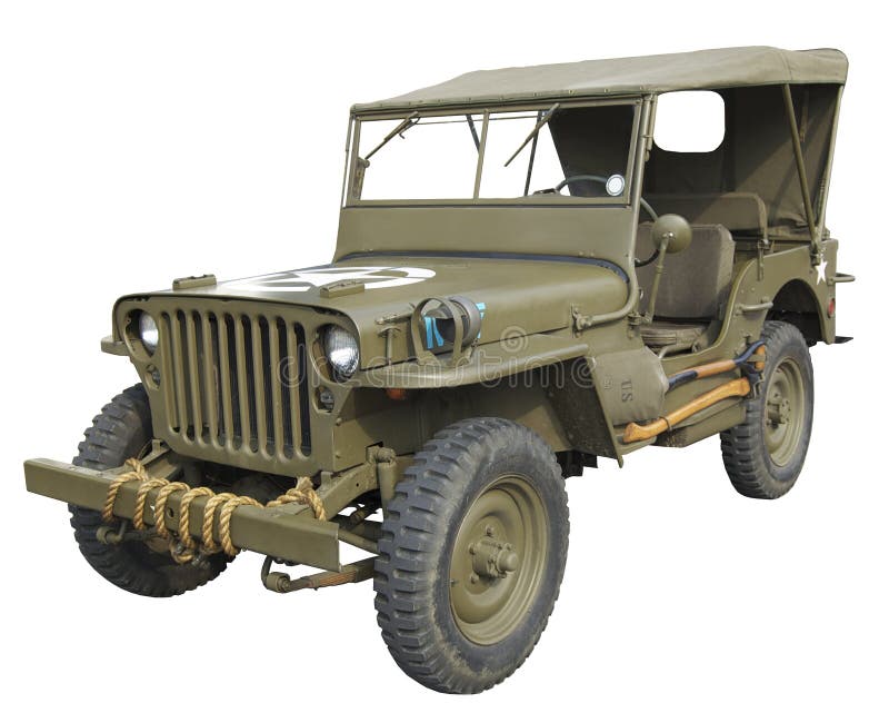 WWII American Jeep Side View Stock Image - Image of transport, soldier ...
