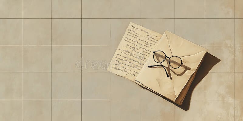 WWII Memorial Postcard Broken Spectacles and War Letter Design Stock ...