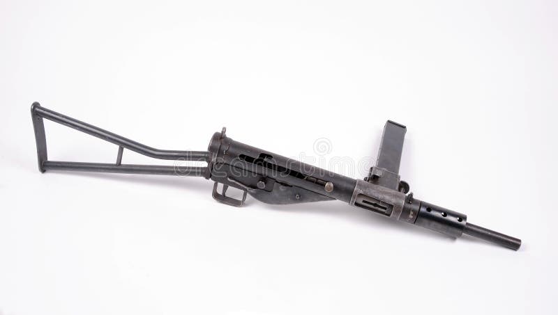 British Submachine Gun Sten Mk2. Stock Image - Image of machine, sten ...