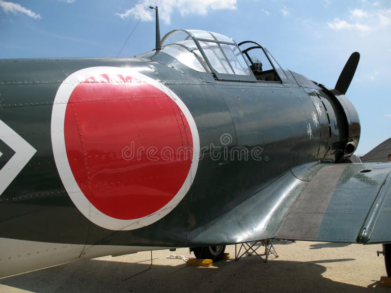 WWII Zero Fighter Plane stock photo. Image of propeller - 5203022