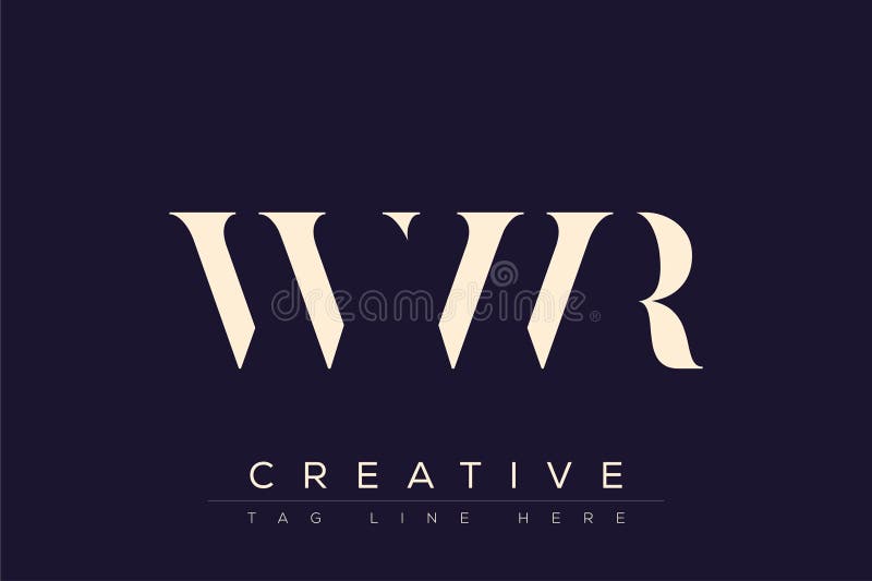 WWR Abstract Letter Logo Design Stock Vector - Illustration of vector ...