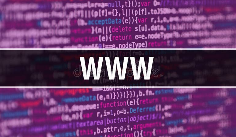 Www Concept with Random Parts of Program Code. Www with Programming Code Abstract Technology ...